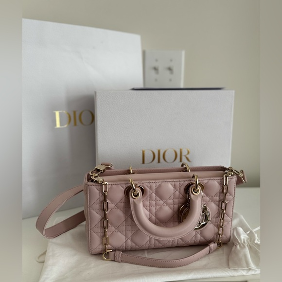 Dior | Bags | Dior New Medium Lady Djoy Bag Pale Pink Cannage Lambskin ...